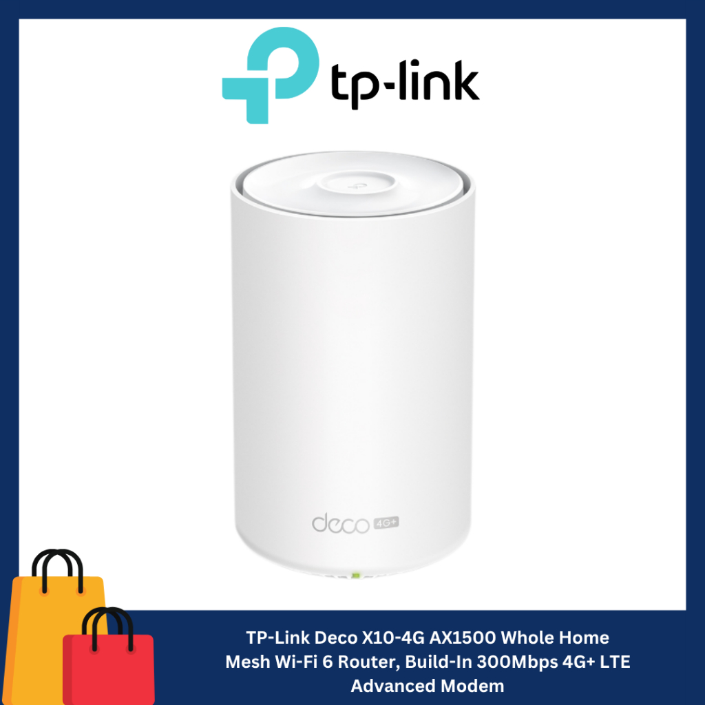 TP-Link Deco X10-4G AX1500 Whole Home Mesh Wi-Fi 6 Router, Build-In ...