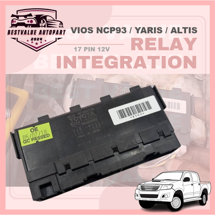 TOYOTA VIOS NCP93 WISH CAMRY YARIS ALTIS C BODY RELAY INTEGRATION RELAY ...