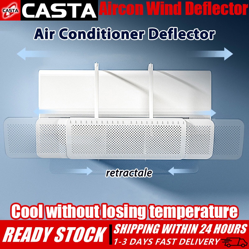 Aircon Wind Deflector - Adjustable Airflow Blocker Shield for AC Vents ...