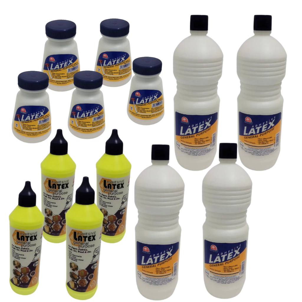 Latex White Glue / Gam Getah Putih / White Glue / Gam Putih / Gubahan ...