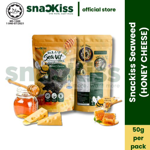 SNACKISS SEAWEED KOREA SEA-VIT SEAWEED SNACK HALAL CRISPY HONEY CHEESE ...