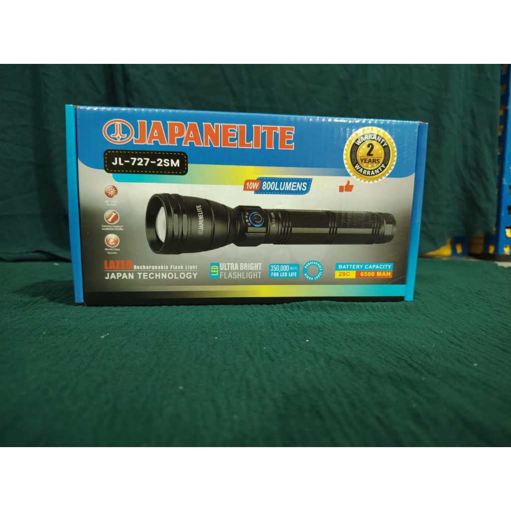 Japanlite JL-727 & JL-728 Rechargeable Torchlight | Super Bright 800 ...