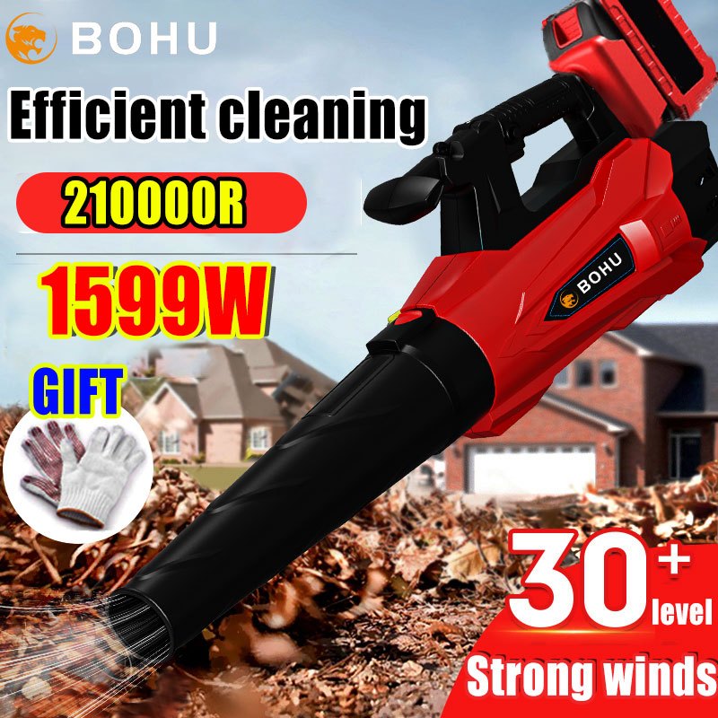 BOHU 2-in-1 Electric Air Blower Cordless Portable Leaf Blower Cordless ...