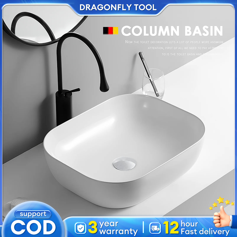 Counter Top Basin Ceramic Full Glazing Table Top Wash Tandas Bathroom ...