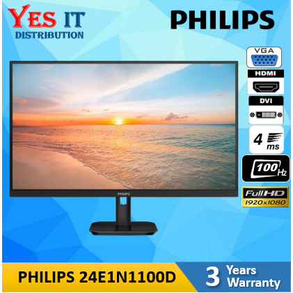 Philips 24E1N1100D/69 23.8" FHD 100Hz IPS Monitor Black ( HDMI, VGA ...
