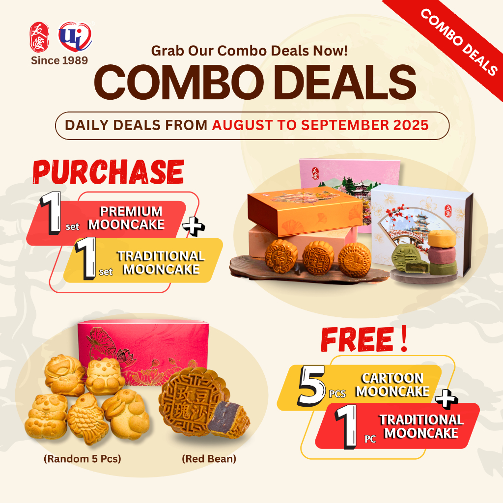 FREE GIFT SET (CARTOON MOONCAKE + RED BEAN MOONCAKE) | Shopee Malaysia