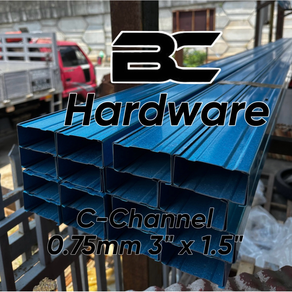 C Channel Biru | Batten Besi Biru Bumbung | Rak Bunga Besi biru C ...