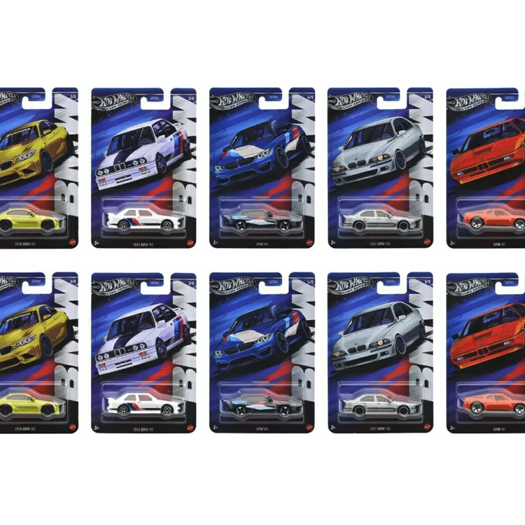 Hot Wheels BMW Set 2025 Silver Series BMW M1 M2 M3 M4 M5 GRT01 Dash ...