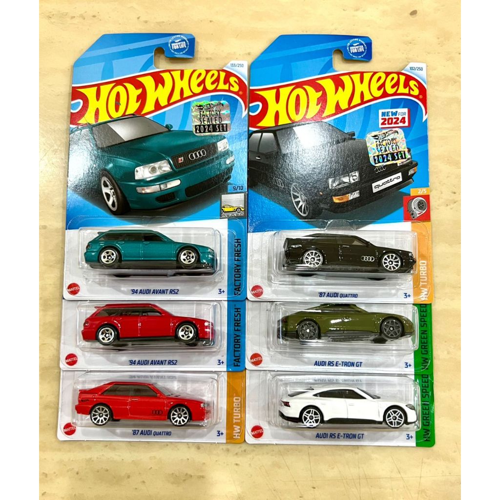 Hot Wheels Audi Ford Factory Sealed 2024 (‘94 Audi Avant RS2, ‘87 Audi ...