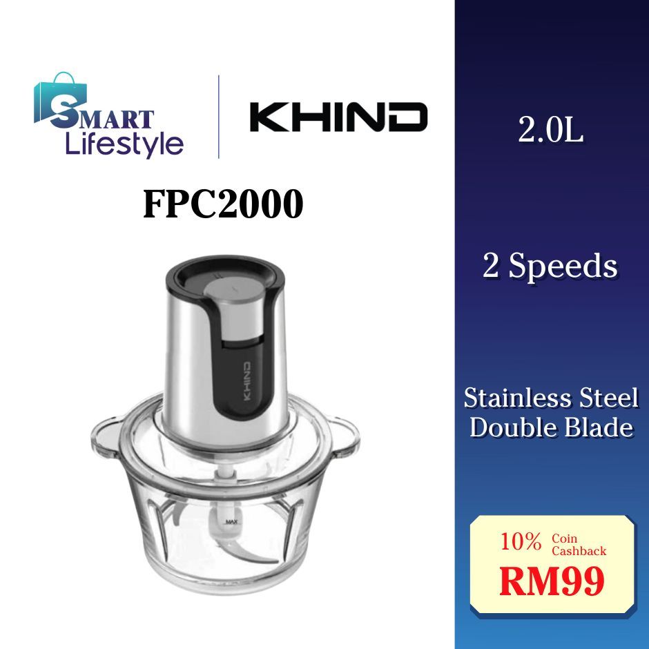Khind Food Chopper (2.0L) FPC2000 / Milux Chopper (0.5L) MFC-500 ...