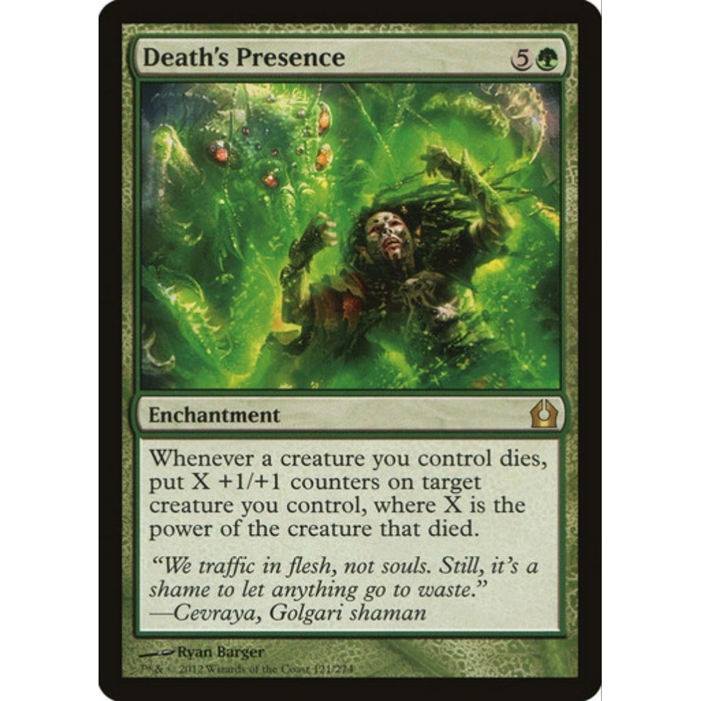 MTG Rare Green Card - Death's Presence (Return To Ravnica) | Shopee ...
