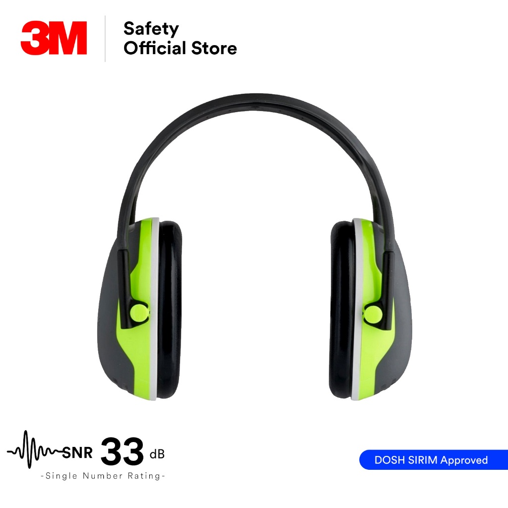 3M™ X4A Peltor Premium Earmuffs/ Over-The-Head Safety Earmuffs/ SNR 33 ...