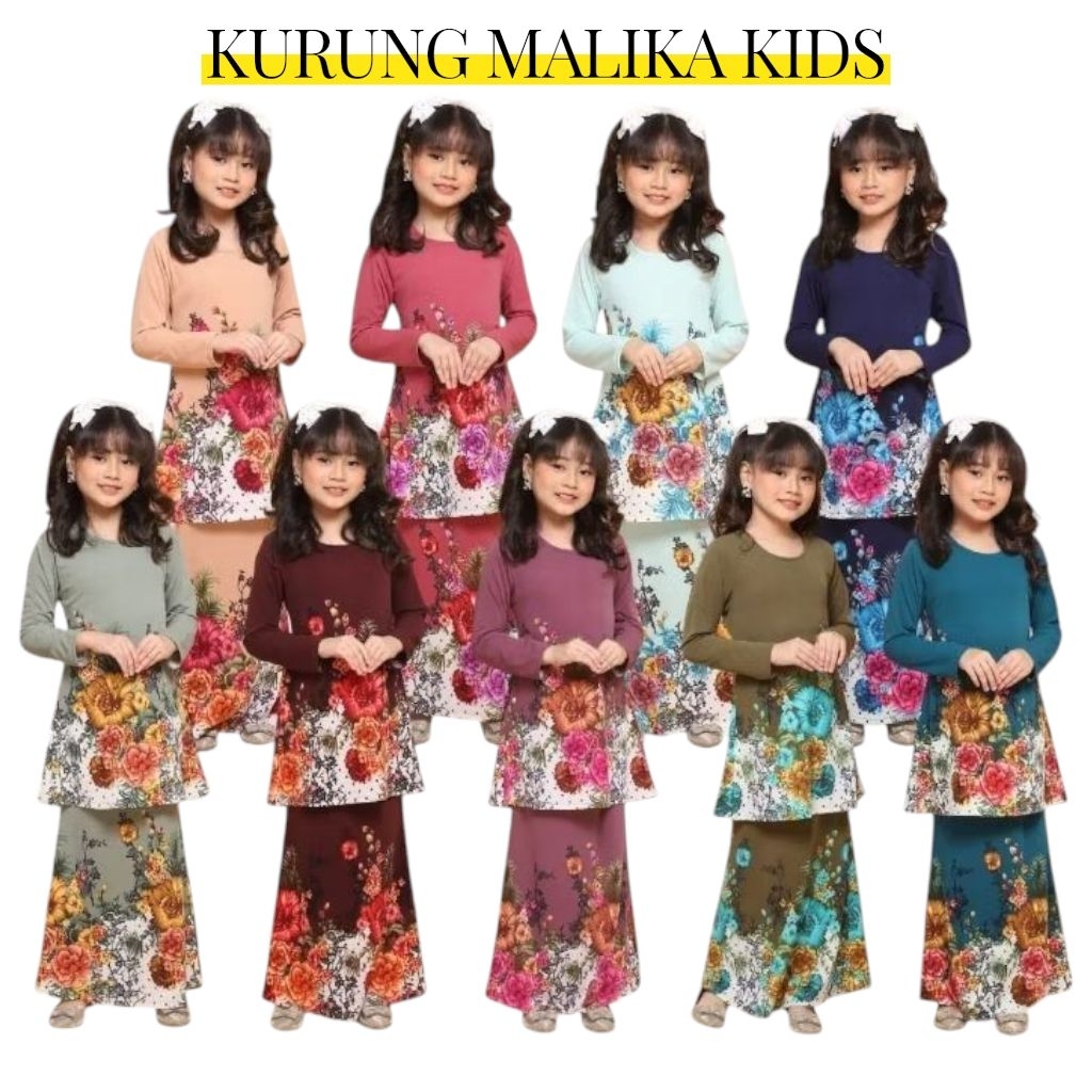 🌟PROMOSI KURUNG KIDS TANPA GOSOK (MALIKA) | Shopee Malaysia