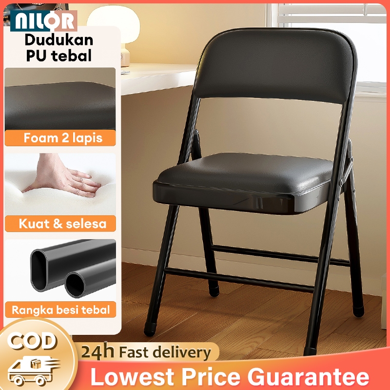 【No installation】 Foldable Chair With Cushion Negotiation Chair ...