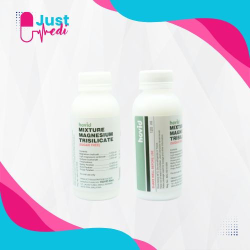 JUSTMEDI HOVID MIXTURE MAGNESIUM TRISILICATE 120ML Syrup For Relief ...