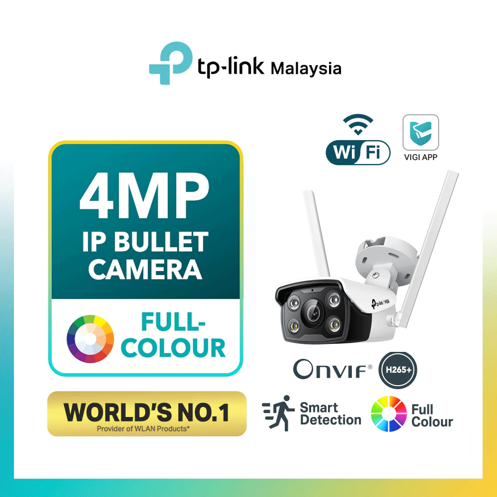 TP-Link VIGI C340-W 4MP Wi-Fi Bullet Camera (4mm) – Smart Detection ...