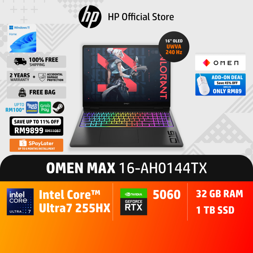 HP OMEN MAX Gaming Laptop | Intel Core Ultra 7/9 processor | 16" OLED ...