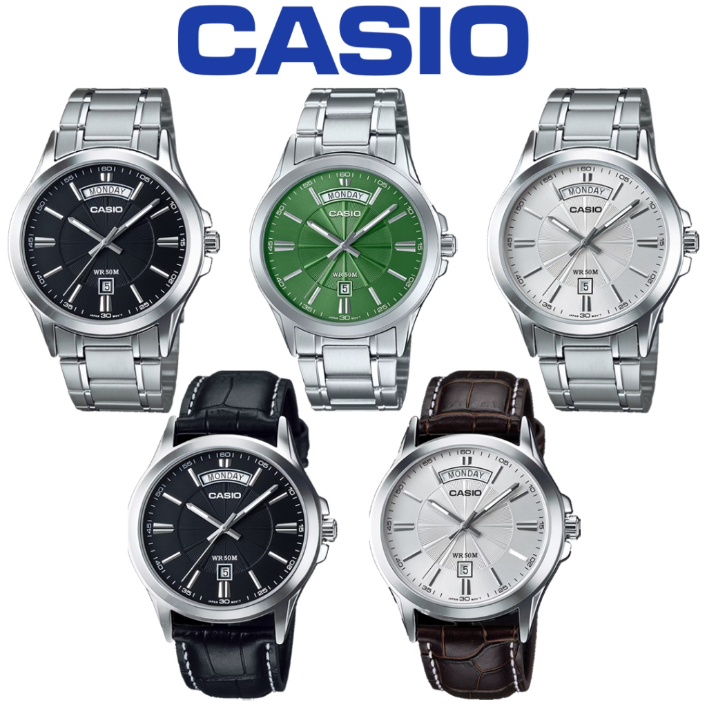 Casio Day & Date Series Exclusive Small-Size Men's Watch MTP-1381D MTP-1381L | Shopee Malaysia