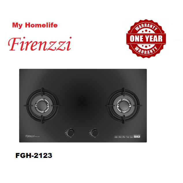 Firenzzi Triple Ring Burner Gas Hob FGH-2123/ Glass Hob / Dapur Gas ...