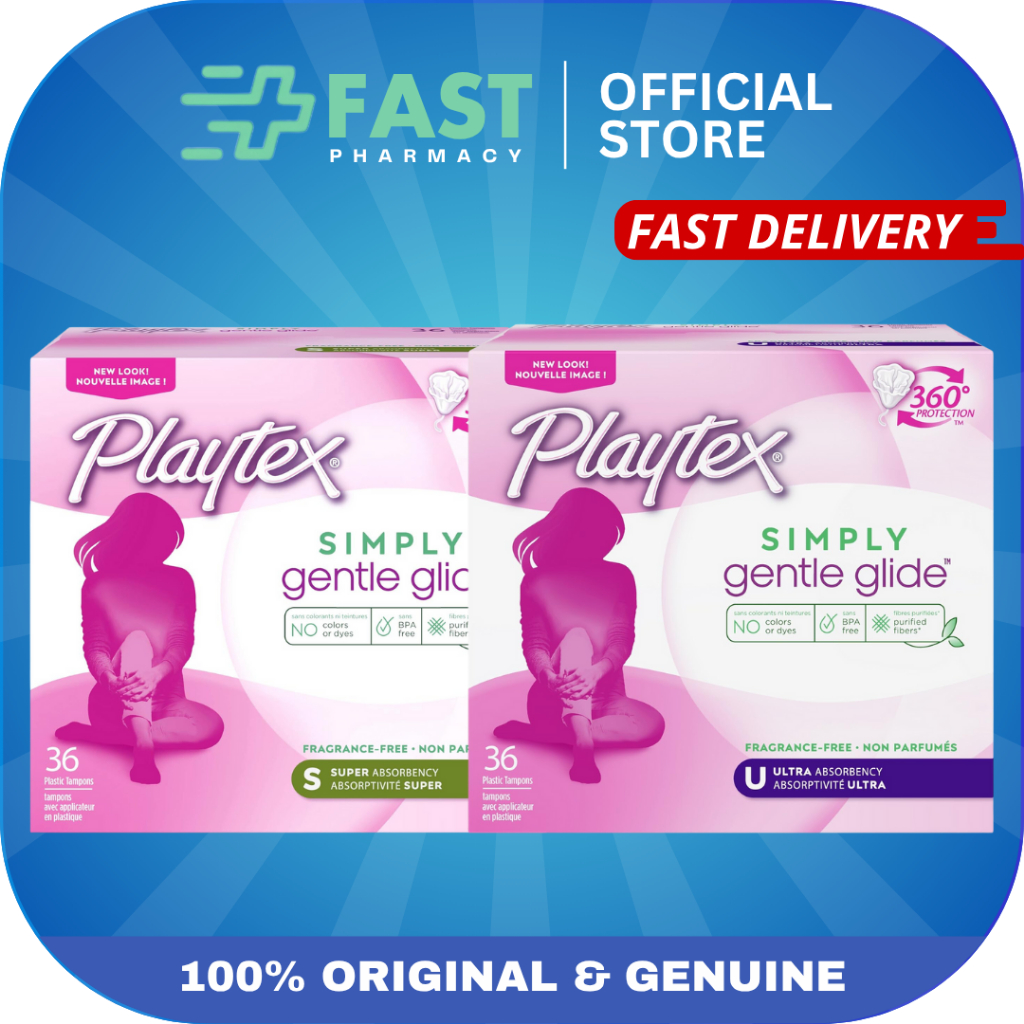 Playtex Simply Gentle Glide Tampons ( Super / Ultra ) | Shopee Malaysia