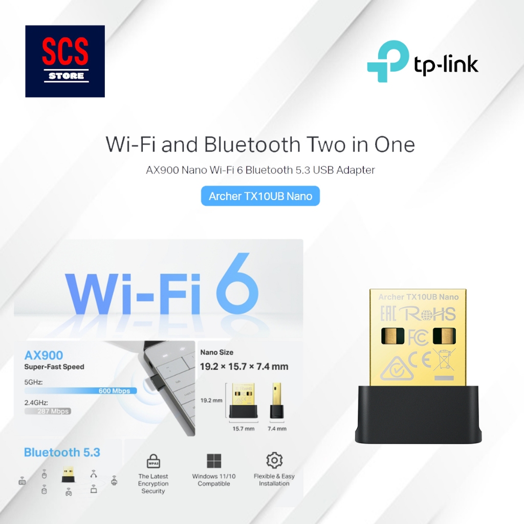 TP LINK Archer TX10UB Nano New AX900 Nano Wi-Fi 6 Bluetooth 5.3 USB ...