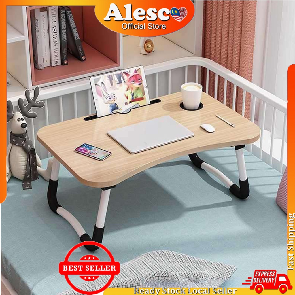 Alescomall Foldable Table Anti-slip Bed Mini Table Laptop Table ...