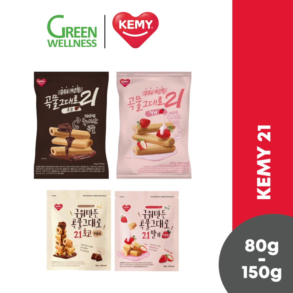 KEMY Baked Grain Crispy Roll 21 (Chocolate & Strawberry) | Shopee Malaysia