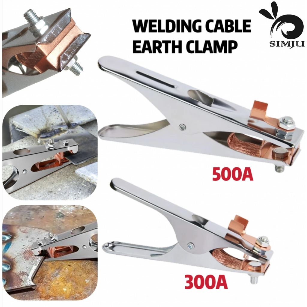 300A 500A Welding Cable Earth Clamp Electrode Welder Tools Cable Clip ...