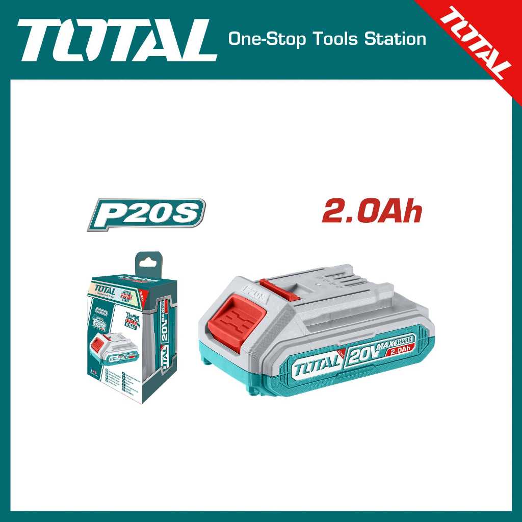 TOTAL Lithium-Ion battery pack 20V 2.0Ah TFBLI20011 | Shopee Malaysia
