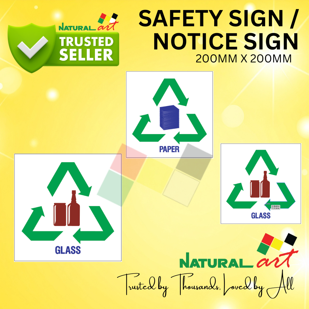 recycle signage / papan tanda kitar semula | Shopee Malaysia