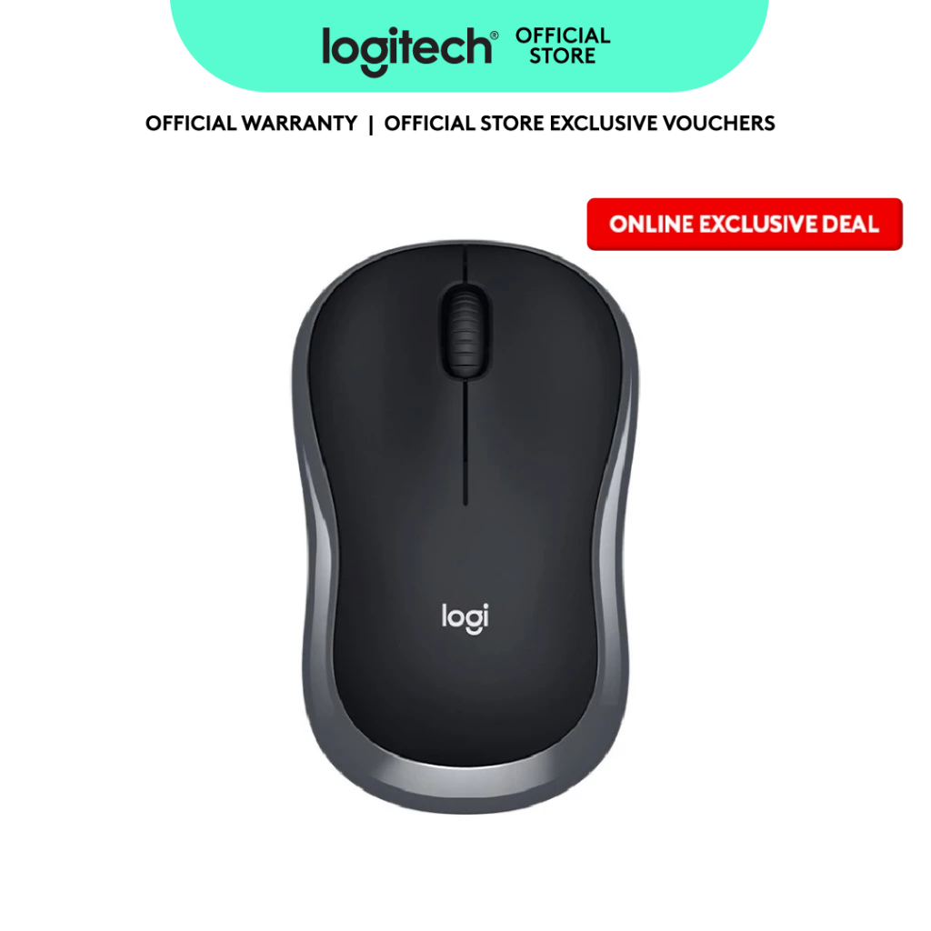Logitech M186 Wireless Mouse, 2.4GHz with USB Mini Receiver, 12-Month Battery Life, 1000 DPI ...