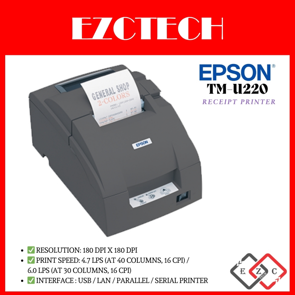 Epson TM-U220 Dot Matrix Receipt Printer Heavy Duty | Shopee Malaysia