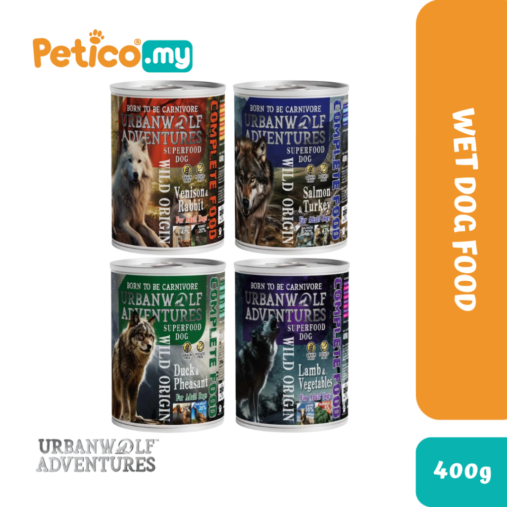 Urbanwolf Adventures Dog 400g Superfood Wet Dog Canned Food | Shopee ...