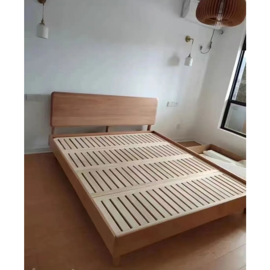 MSB premium wood bed frame floating bed solid wood German adjust ...