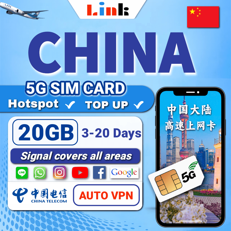 China sim card travel roaming sim card with auto VPN【High Speed Data Daily1GB 】 中国上网卡 | Shopee ...