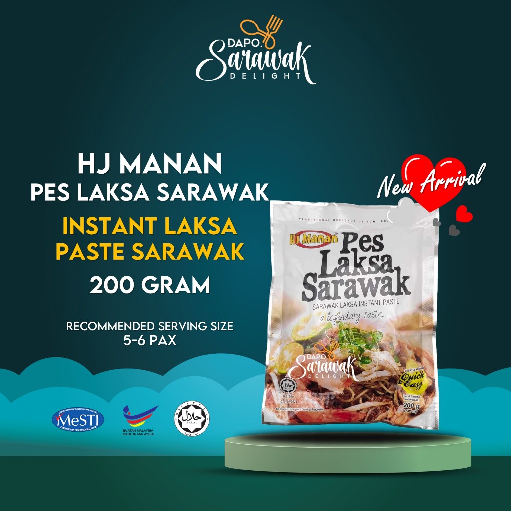 200g | HJ Manan Pes Laksa Sarawak Instant | Laksa Paste Sarawak ...