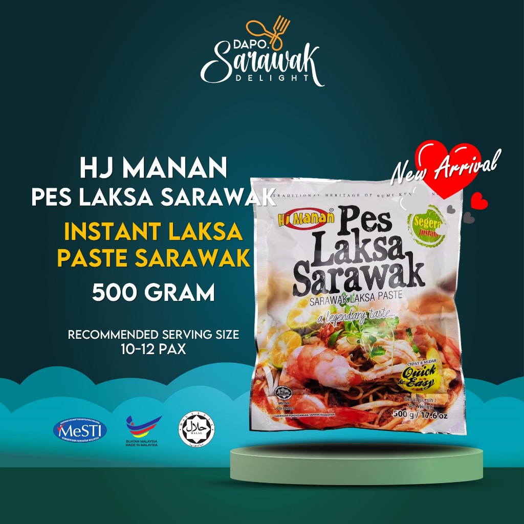 500g | HJ Manan Pes Laksa Sarawak Instant | Laksa Paste Sarawak ...
