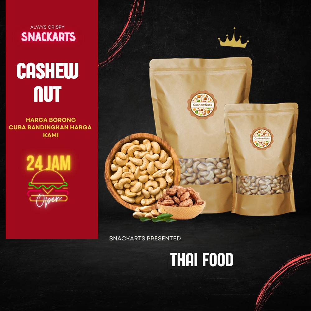 Kacang Gajus / Cashew nuts / 腰豆腰果 Kacang Gajus Bakar Goreng Berkulit ...