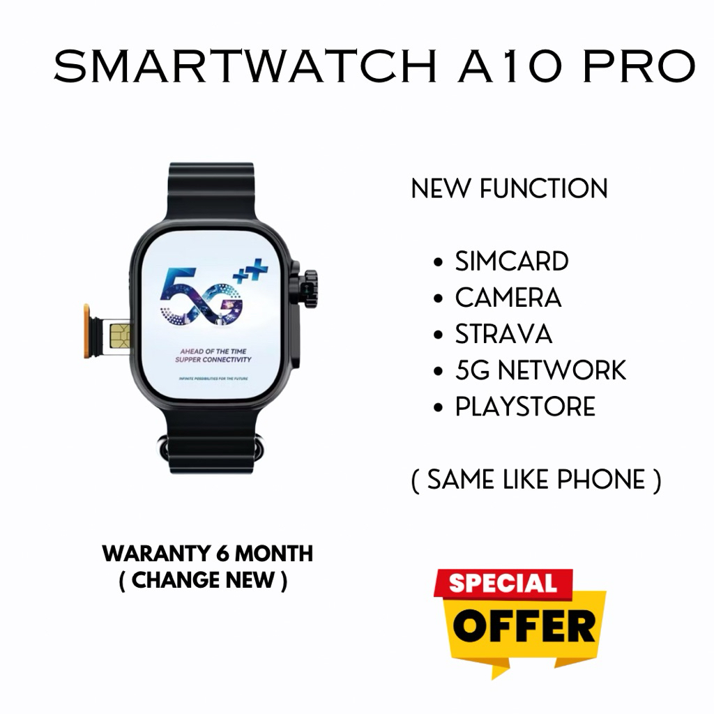 SMARTWATCH SIMCARD U21 & A10 PRO ( LATEST ) + PLAYSTORE + CAMERA + 5G ...
