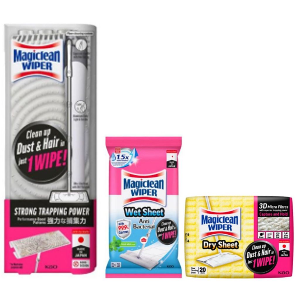 Magiclean Wiper Mop Stick Introduction Set | Shopee Malaysia