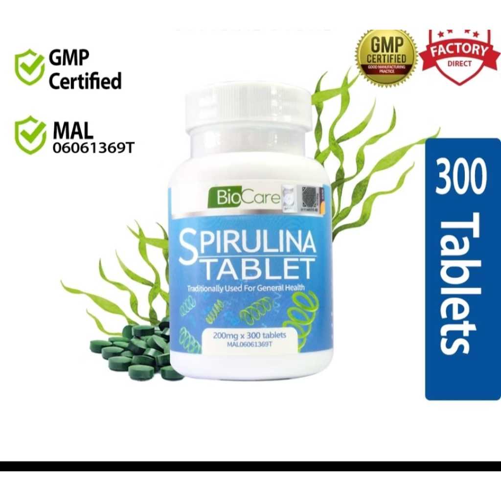 1 x 300's Biocare Spirulina Tablet | Shopee Malaysia