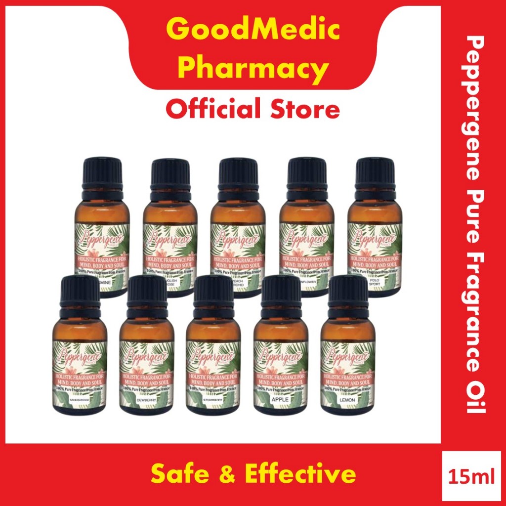 Peppergene Pure Fragrance Oil (15ml) [Apple/English Rose/Jasmine/Lemon ...