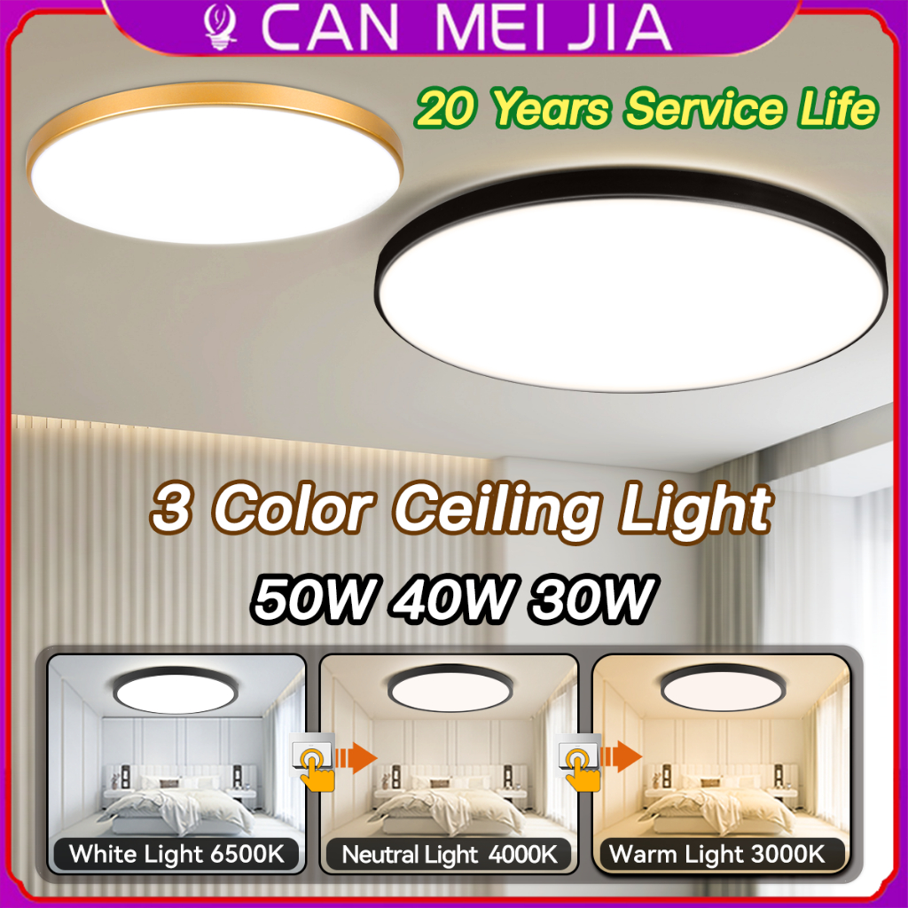 CANMEIJIA 3 Color Ceiling Light 220-240V LED Ceiling Lamp For Room ...