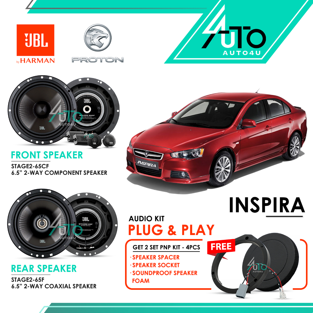 Proton Inspira Plug & Play JBL Car Speaker Audio Kereta PNP Front Rear ...