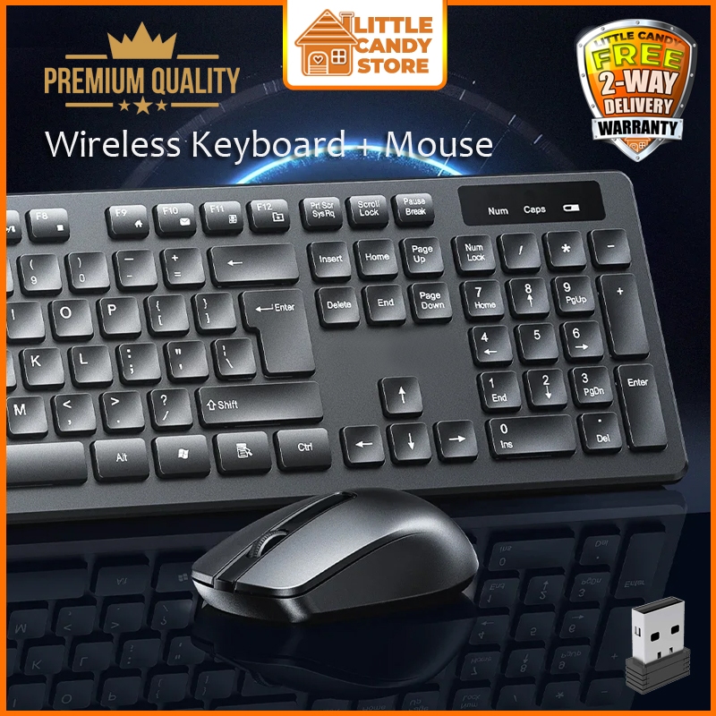 2.4Ghz Slim Wireless Keyboard and Mouse Combo Comfortable Design Office ...