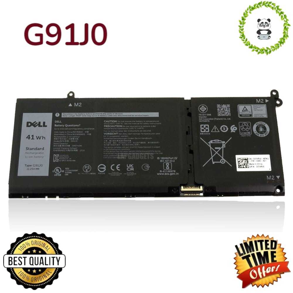 Dell 927N5 G91J0 MGCM5 GDM50 Latitude 3320 3420 3520 Inspiron 15 3515 ...