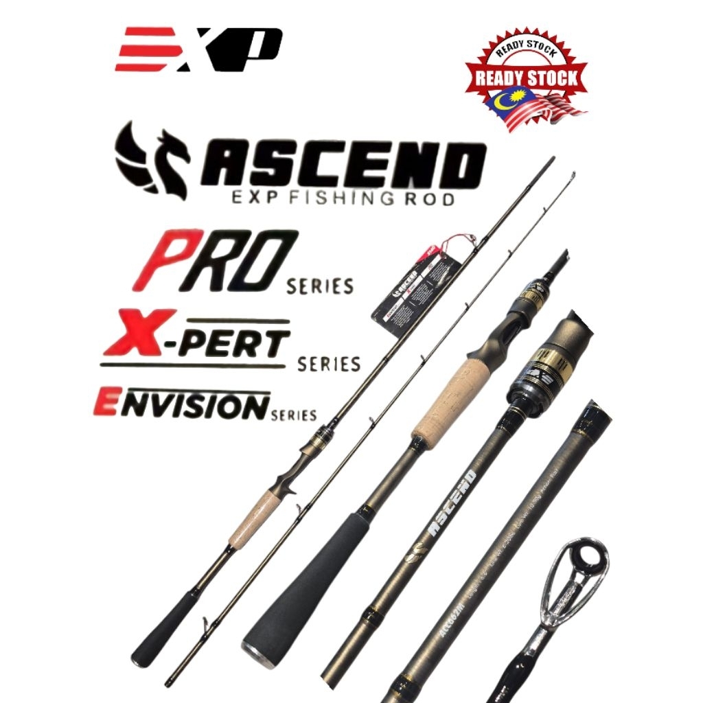 EXP ASCEND BAITCASTING/SPINNING FISHING ROD JORAN PANCING KOLAM ...
