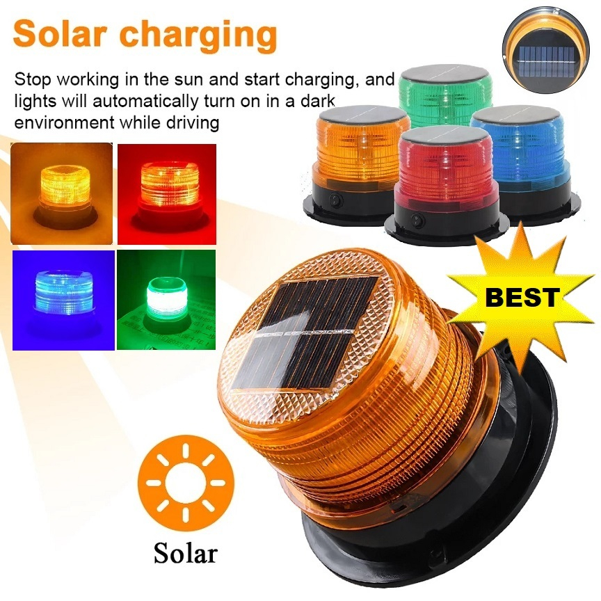 HOMIEE Solar Heavy Duty Warning Flash Light Traffic Road Lampu Klip ...