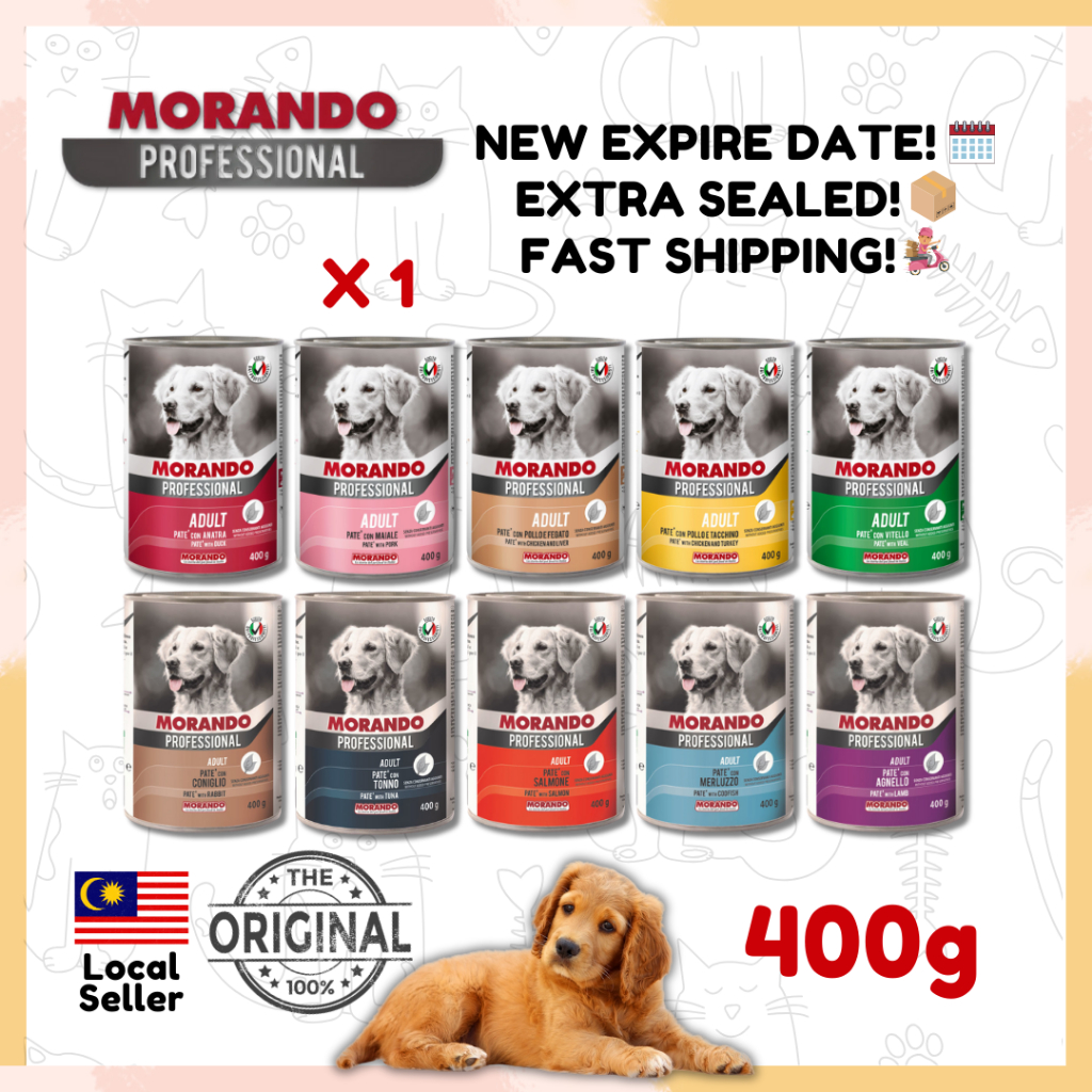 🌟100% ORIGINAL🌟 MORANDO PROFESSIONAL CAN WET FOOD / MAKANAN ANJING /WET ...