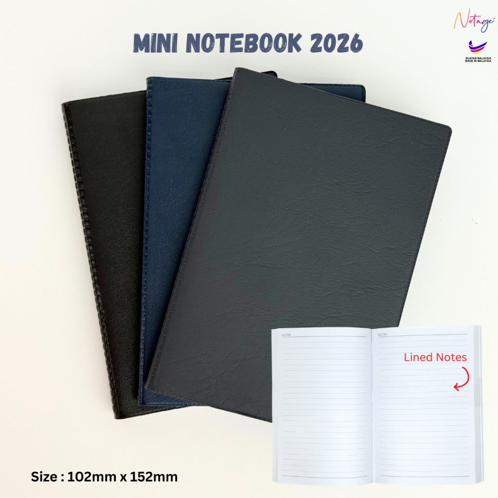 Mini Planner Notebook 2026 PVC Cover A6 Small Notebook 2026 Calendar ...